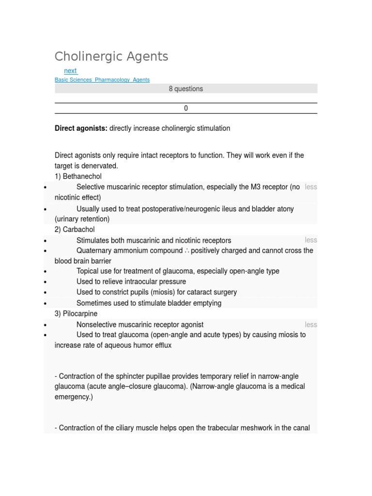 Pharmacology Firecracker | PDF | Acetylcholine | Drug Metabolism