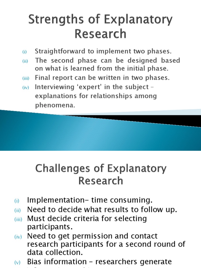 Strengths and Challenges of Explanatory Research | PDF
