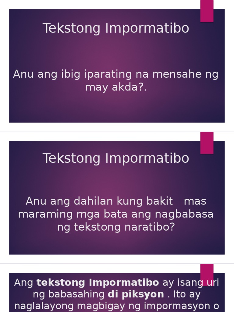 Tekstong Impormatibo | PDF