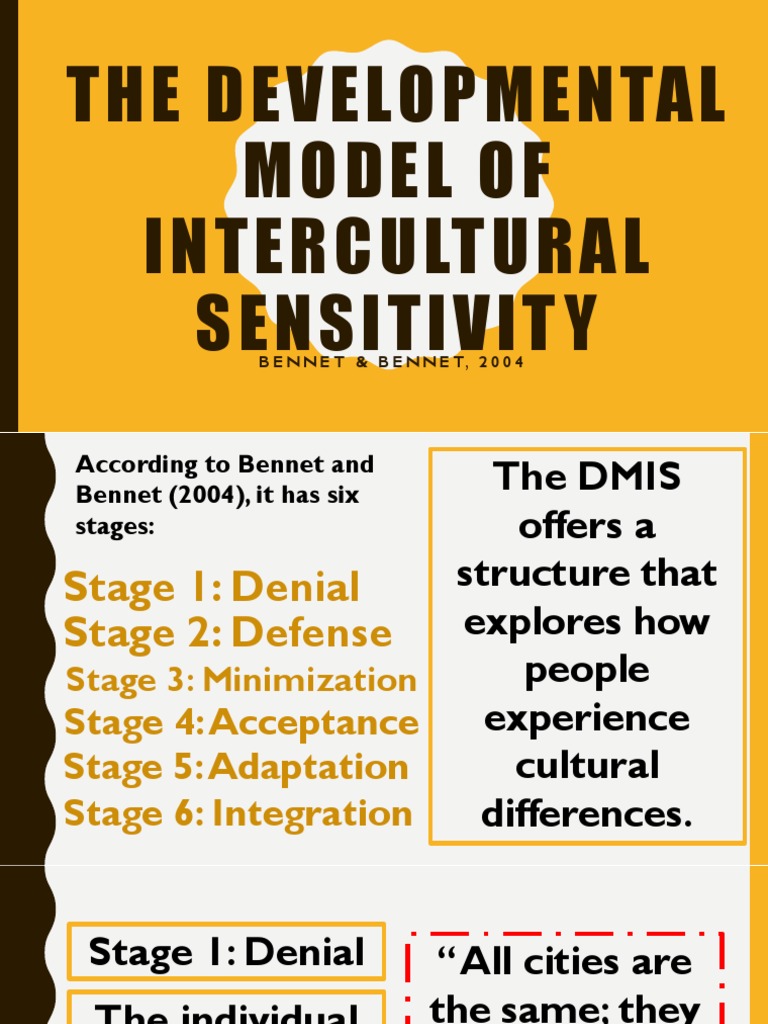The Developmental Model of Intercultural Sensitivity (DMIS) | PDF ...