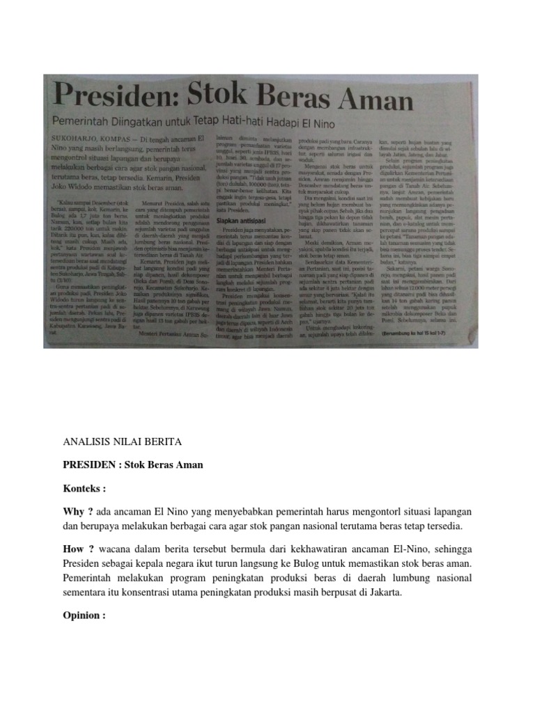 Analisis Nilai Berita Pada Koran Kompas | PDF