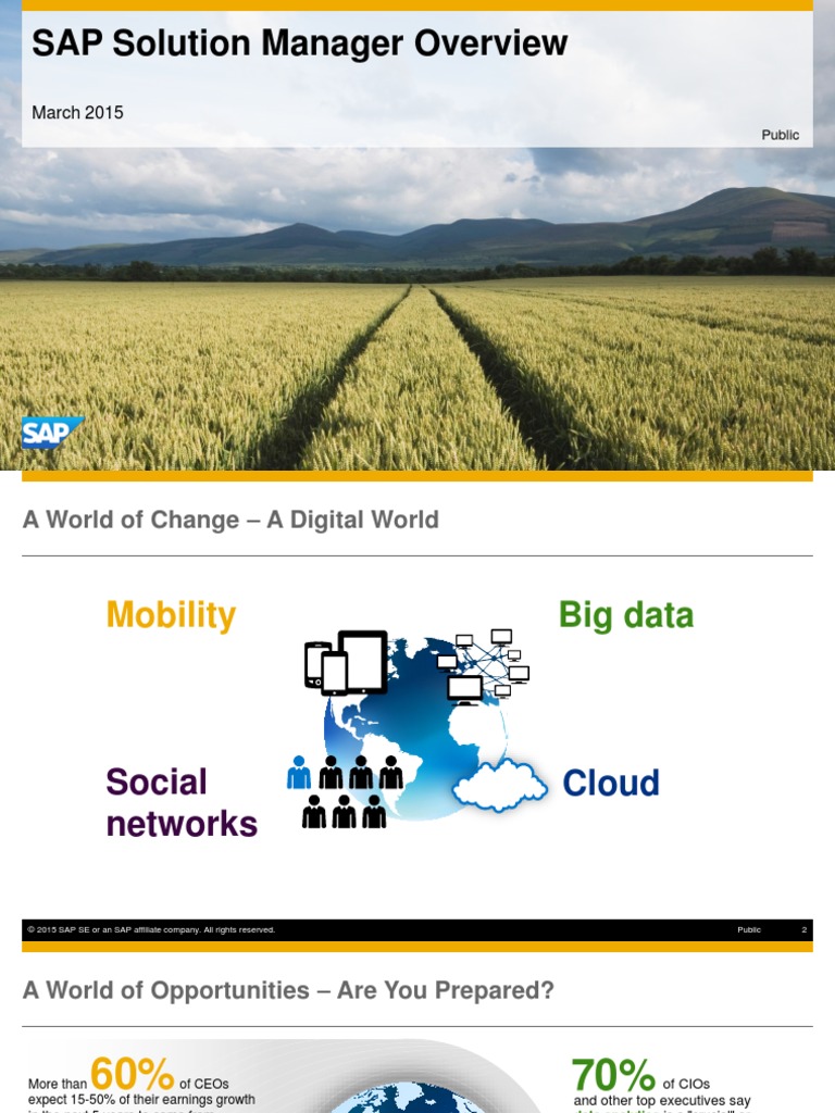 SAP - Solution Manager - Functional-Overview PDF | Download Free PDF ...