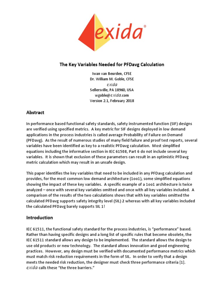 White Paper Key Variables Needed For PFDavg Calculation Feb 2018 Rev2.1 ...
