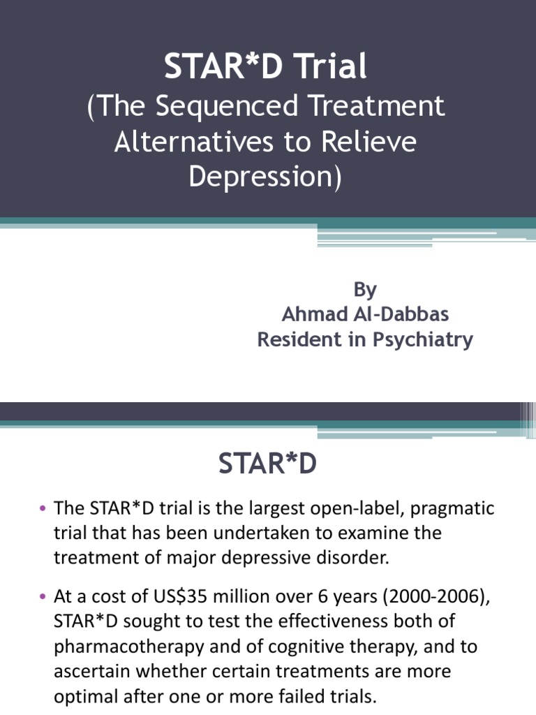 The Sequenced Treatment Alternatives To Relieve Depression | PDF ...