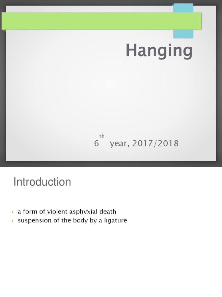 Hanging: 6 Year, 2017/2018 | PDF | Hanging | Causes Of Death