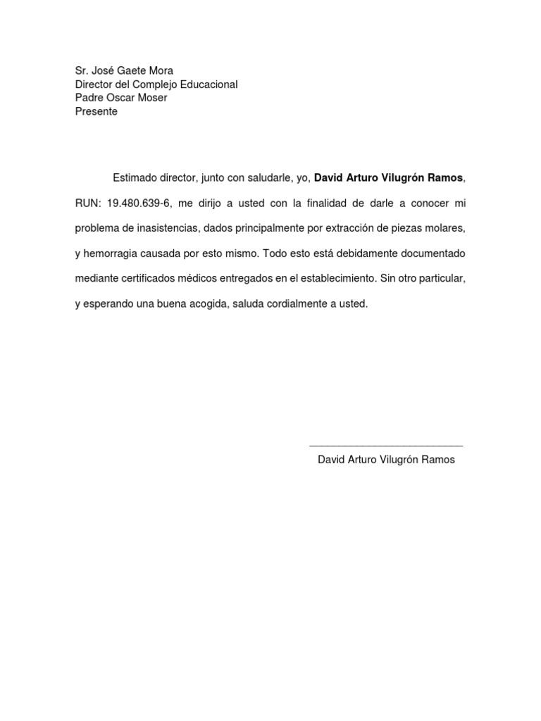Carta Asistencia | PDF