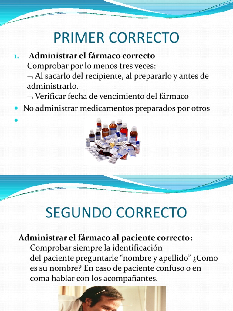 10 correctos | Medicamentos con receta | Farmacología