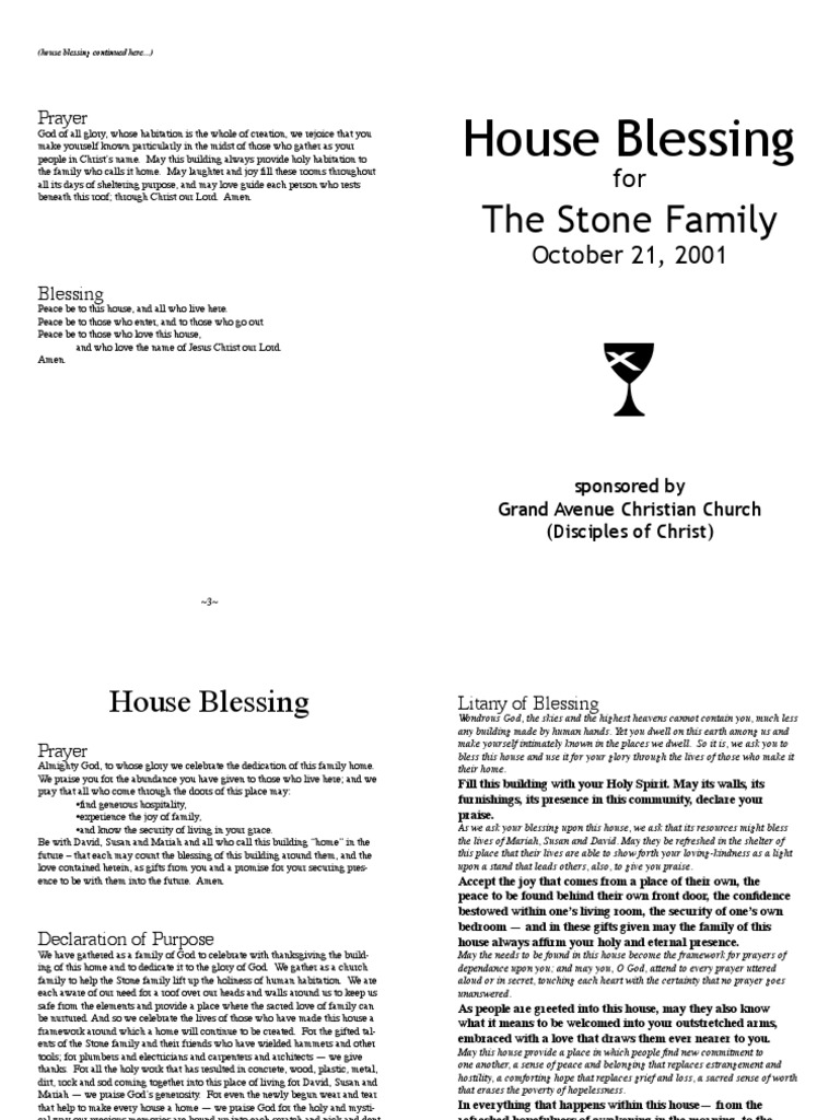 13semconf House Blessing PDF | PDF | Blessing | Prayer