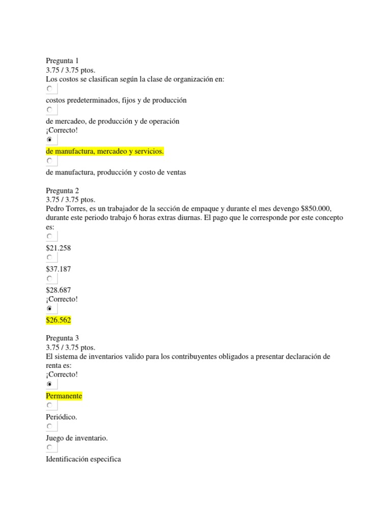 Parcial 1 Costos Por Ordenes y Procesos Revisado | Descargar gratis PDF | Marketing | Inventario