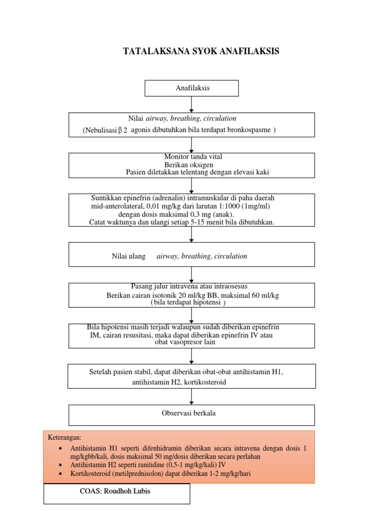 Tatalaksana Syok Anafilaksis Tabel | PDF