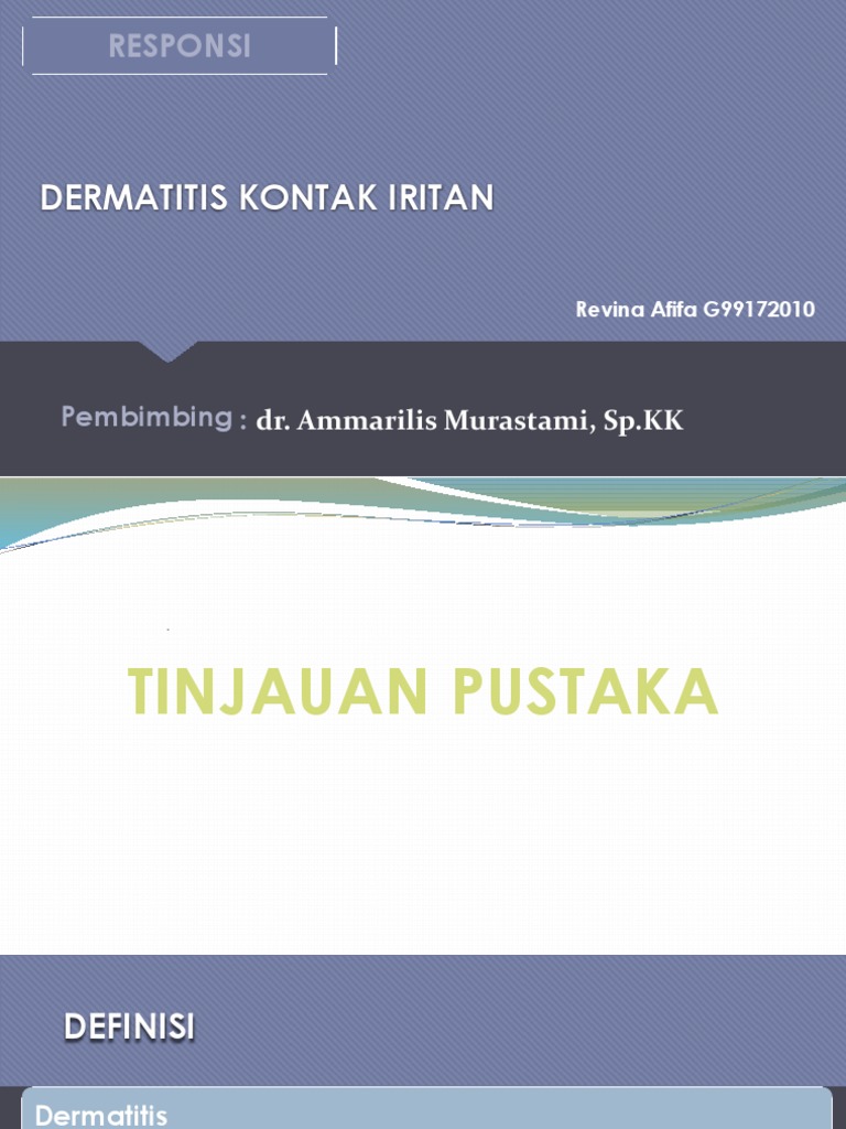 REV (Dermatitis Kontak Iritan) | PDF