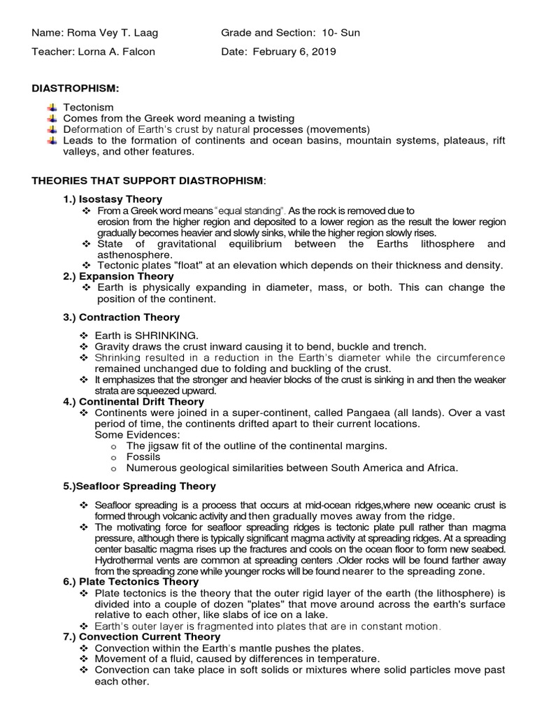 Diastrophism | PDF | Plate Tectonics | Terrestrial Planets
