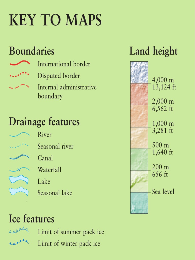 Key To Maps | PDF | Geomorphology | Bodies Of Water