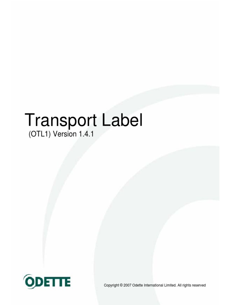 Odette ETI1 | PDF | Barcode | Identifier