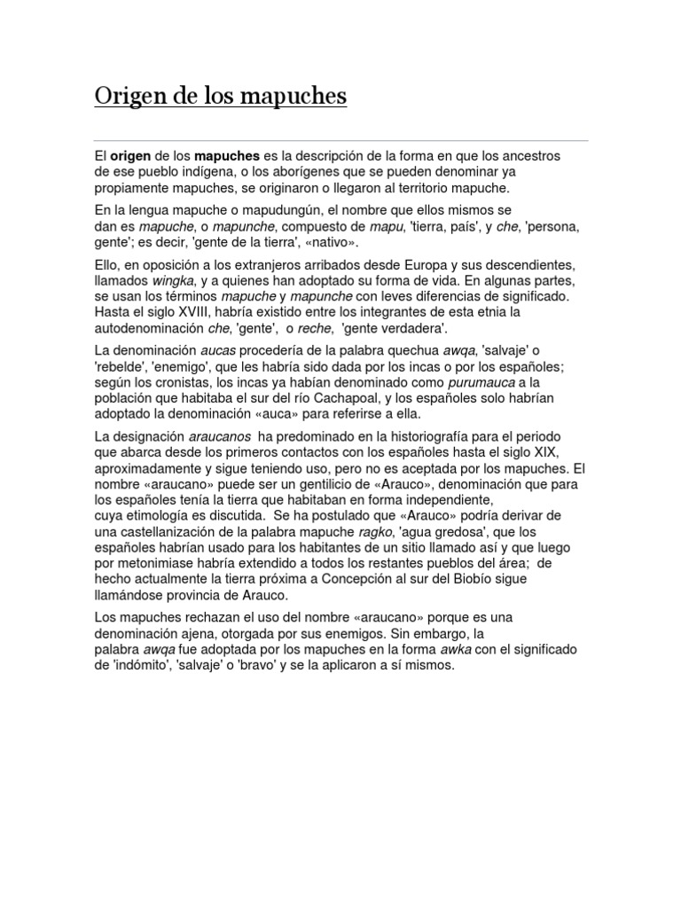 Origen de Los Mapuches | PDF | Maíz | Alimentos