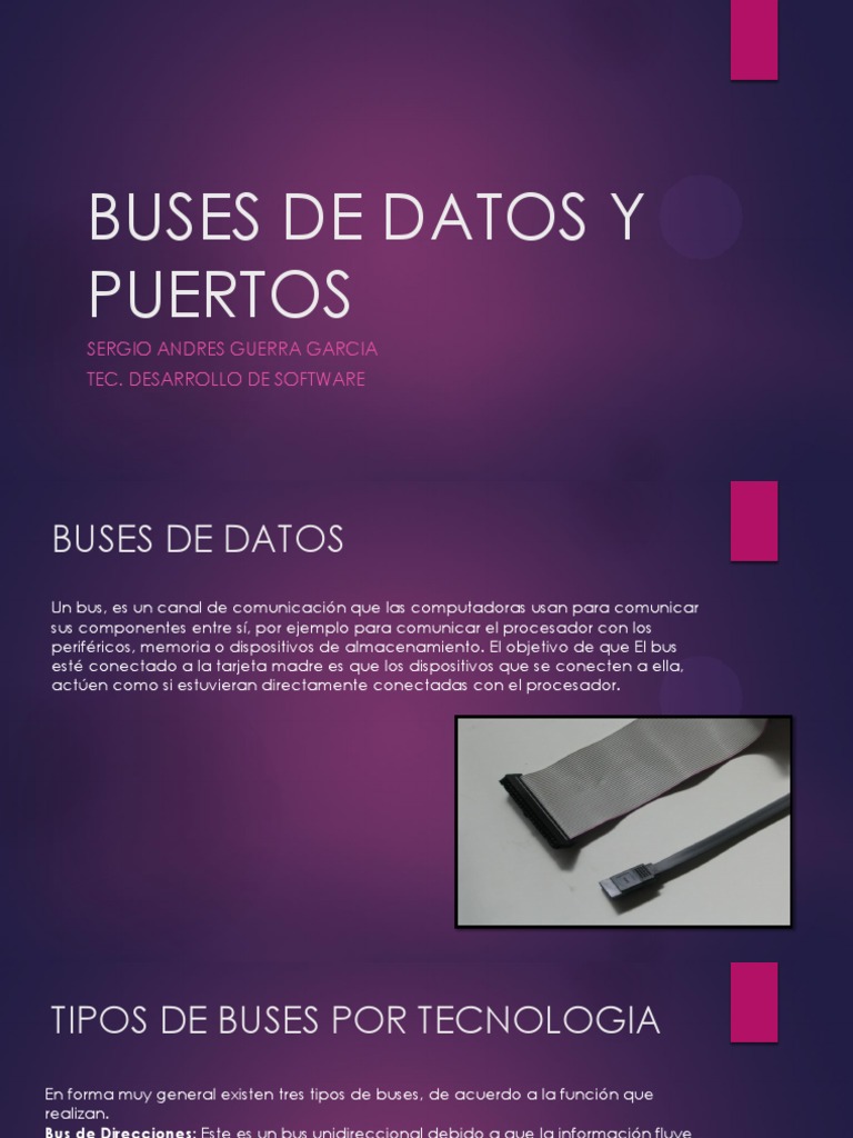 Buses de Datos y Puertos PDF | PDF | Hardware de la computadora ...
