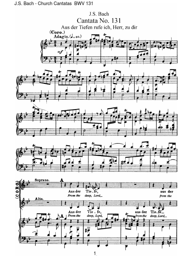 IMSLP24379 PMLP04172 bwv131 PDF | PDF | Bach Cantata | Bach Werke ...