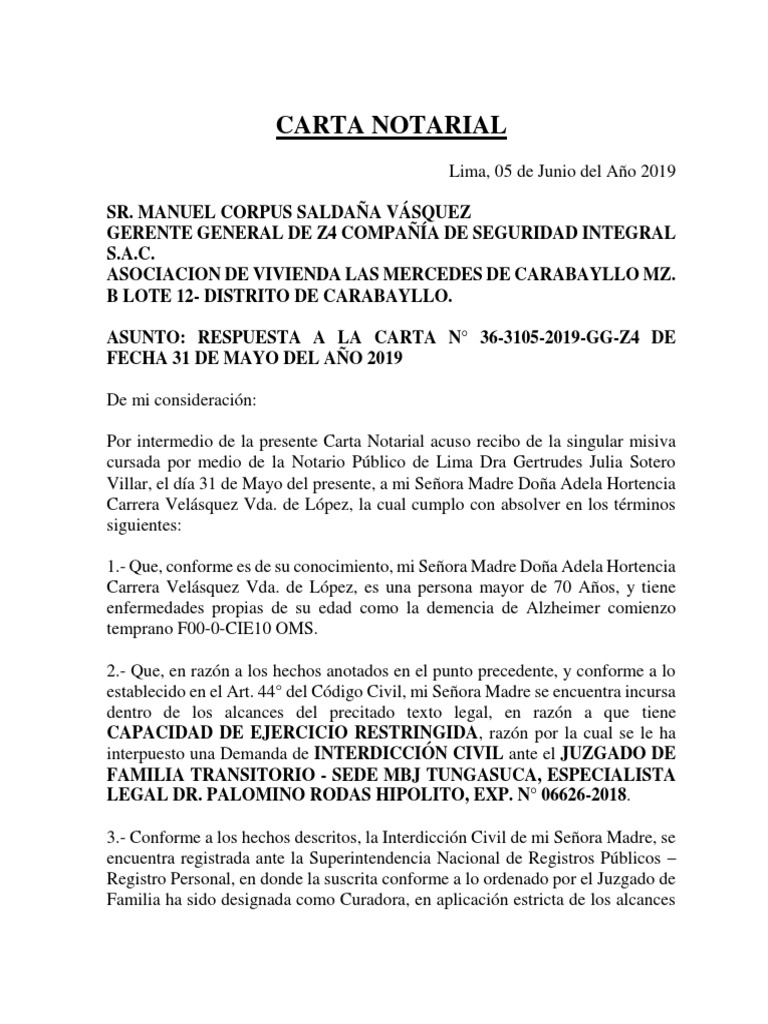Carta Notarial | PDF | Instrumento jurídico | Gobierno