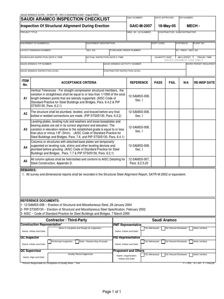 SAIC M 2007 Struct Align | PDF | Structural Steel | Economic Sectors