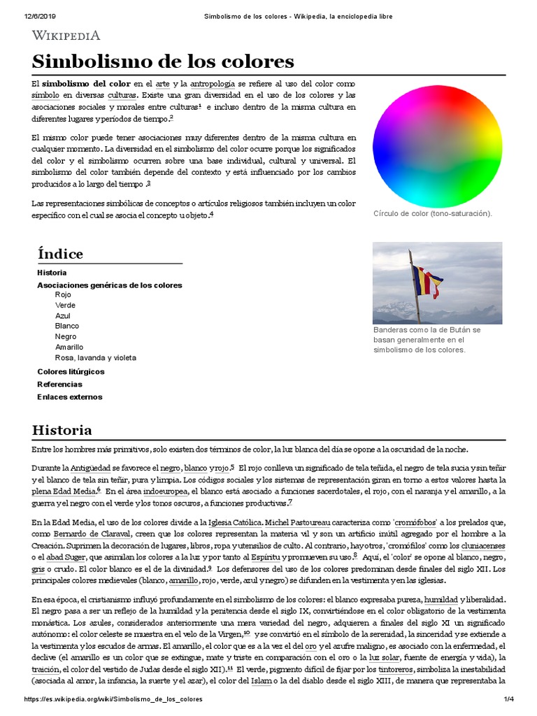 El Simbolismo de Los Colores | PDF | Negro | Rojo