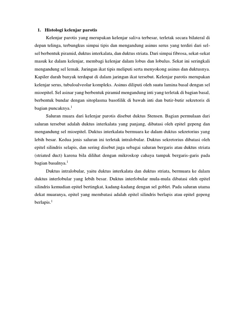Histologi Kelenjar Parotis | PDF