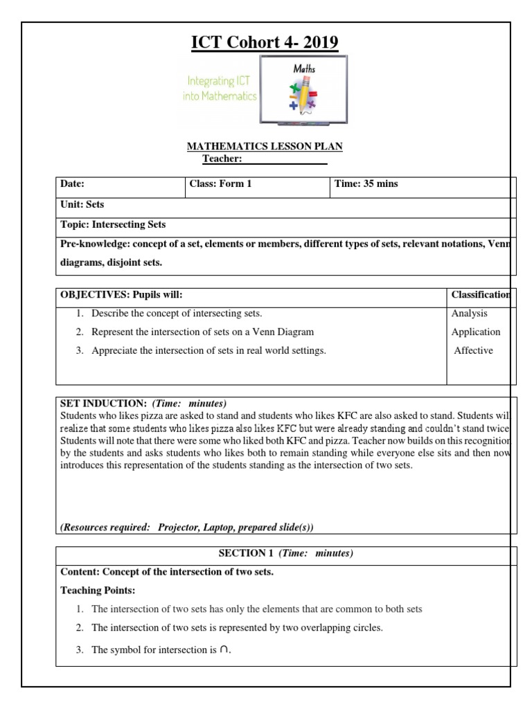Lesson Plan | PDF | Teaching | Cognition