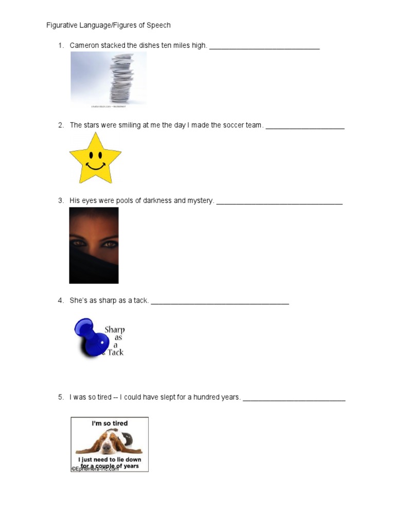 Grade 8 Figures of Speech Worksheet | PDF