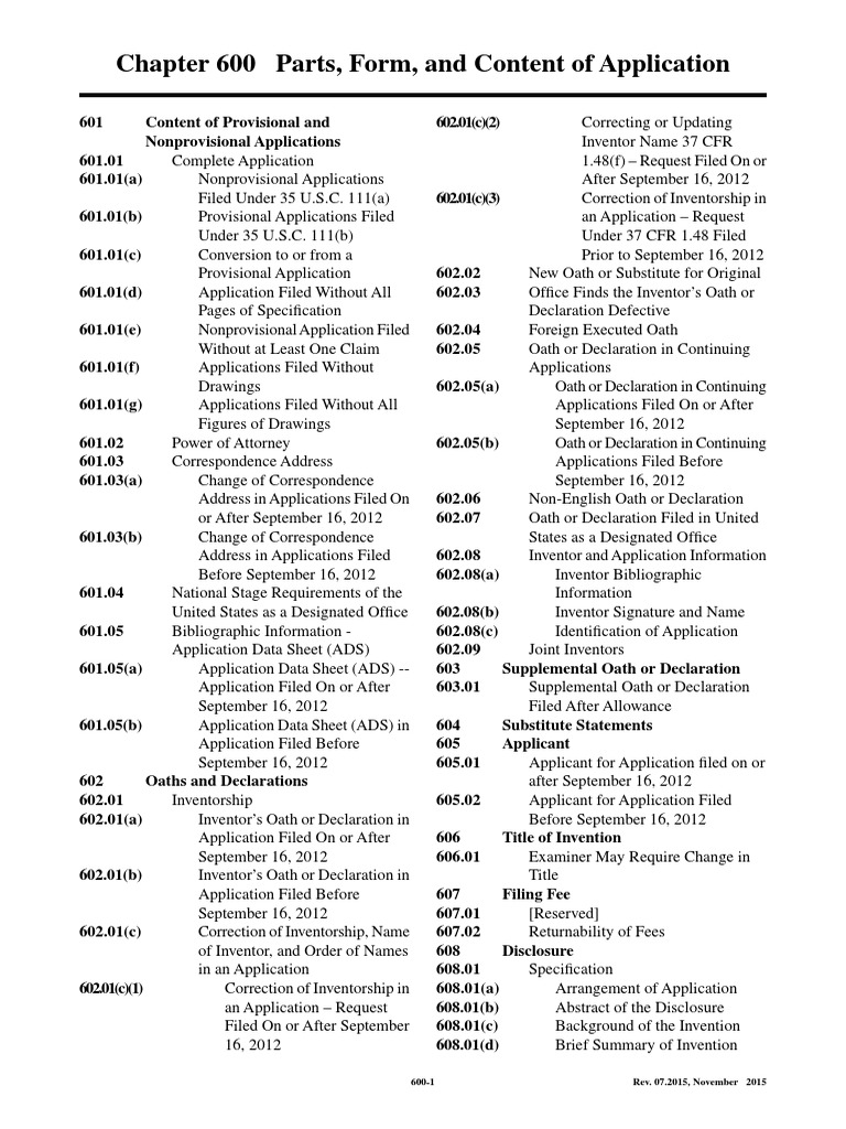 Mpep 0500 | PDF | Provisional Application | Patent Application