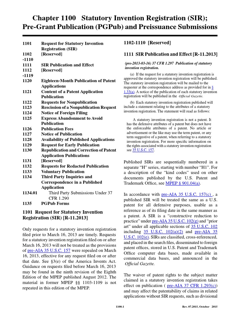 Mpep 1000 | PDF | Patent Application | Glossary Of Patent Law Terms