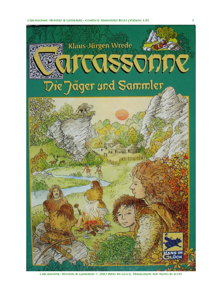 Carcassonne-Hunters&Gatherers - Complete Annotated Rules v1.0 | PDF | Hunting | Leisure