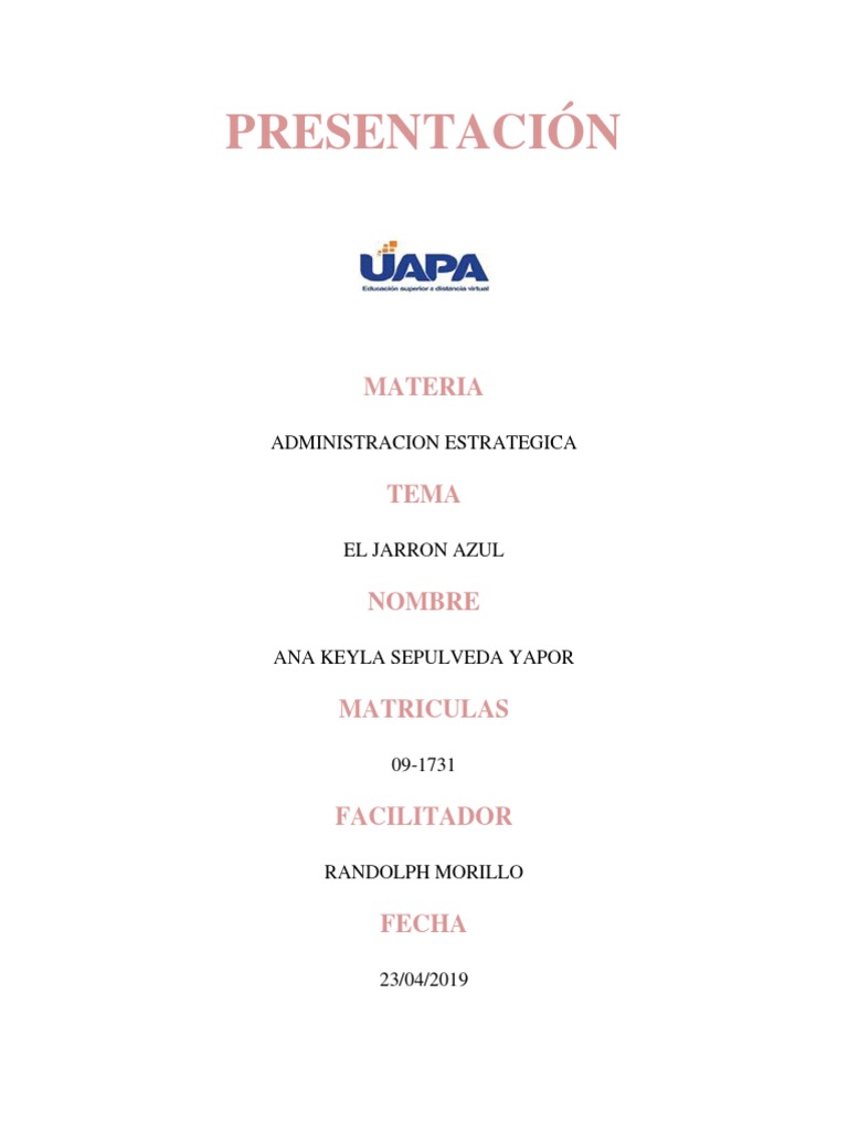 Estrategias en "El Jarrón Azul" | PDF