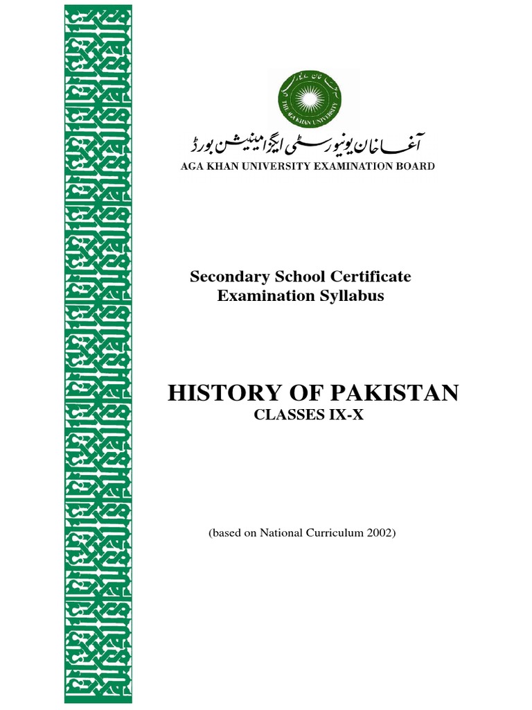 History Pakistan PDF | Download Free PDF | Curriculum | Teachers