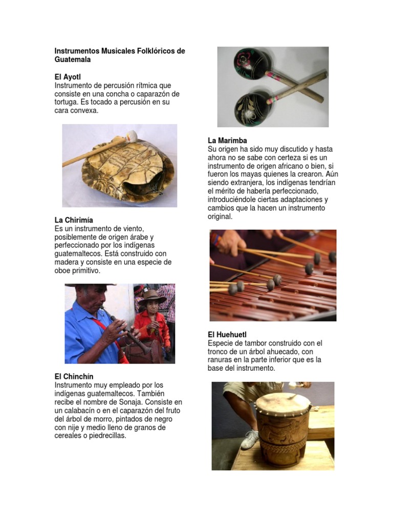 Instrumentos Musicales Folklóricos de Guatemala | PDF | Entretenimiento ...