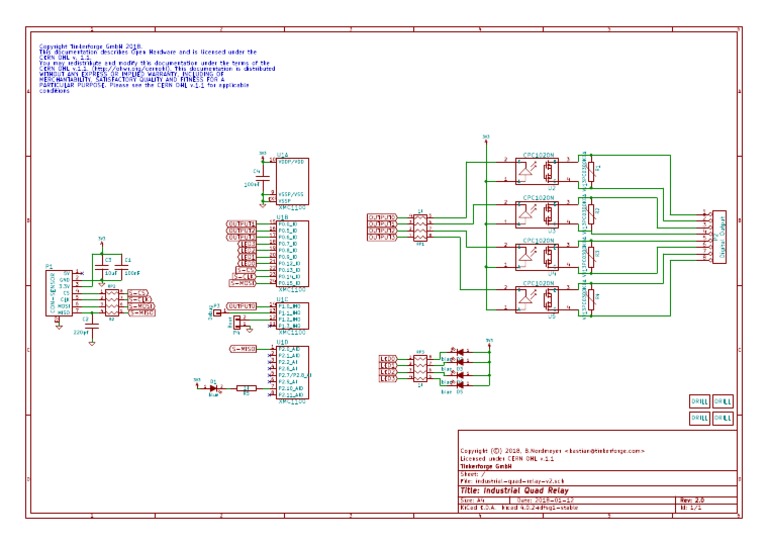 Industrial Quad Relay v2 Schematic CPC1020 | PDF | Intellectual Works ...