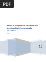 Temperature Effects on Beetroot Membrane Permeability | PDF | Cell ...