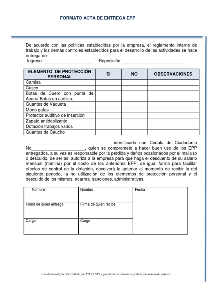 5 Acta Entrega EPP | PDF