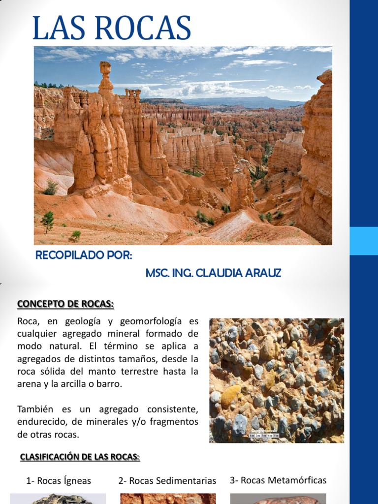 Las Rocas Recopilado Por - Msc. Ing. Claudia Arauz | PDF | Roca ...