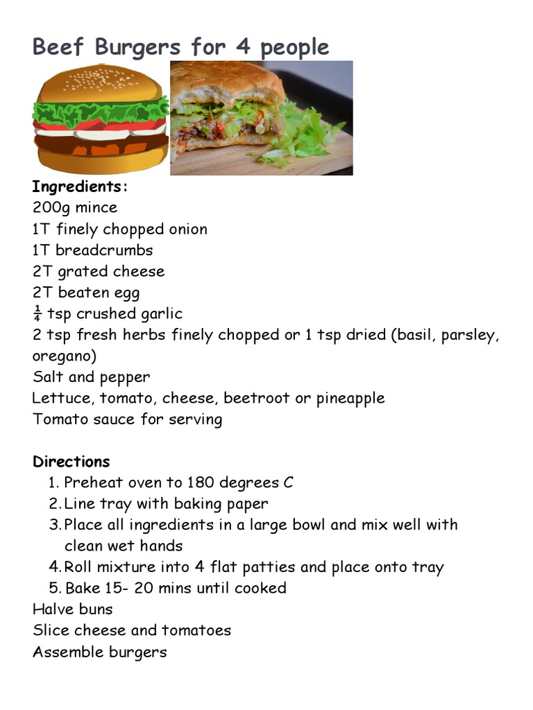 Beef Burgers | PDF