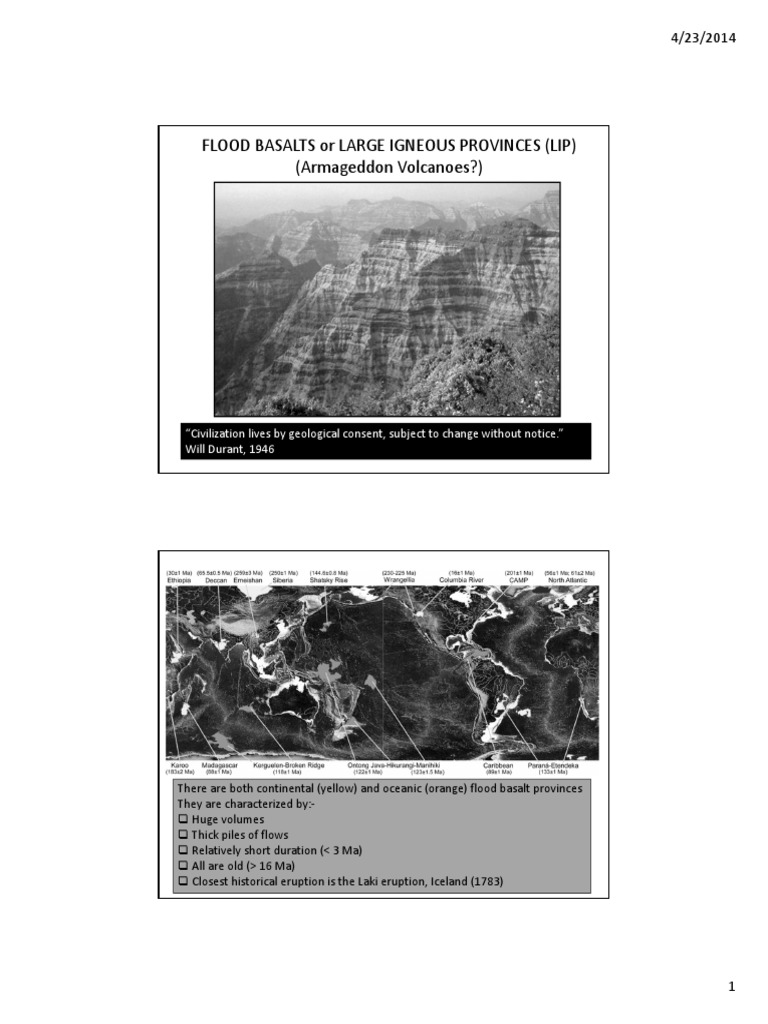 Flood Basalts | PDF | Basalt | Volcano