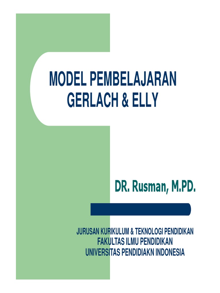 Model Pembelajaran Gerlach & Elly | PDF