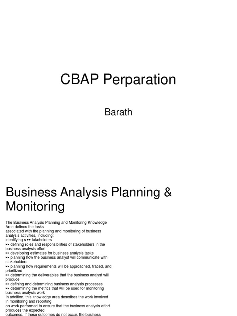 BA Preparation | PDF | Business Analysis | Business Process