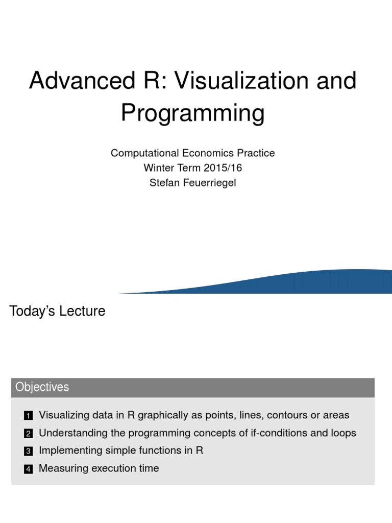 Advanced R Visualizing and Programming | PDF | Control Flow | Subroutine