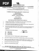 CAPE BMED Unit 1 - May June 2019 Paper 1 Building | PDF | Circle ...