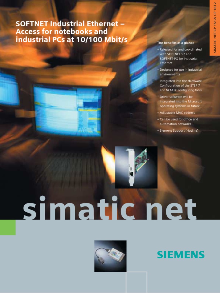 Simatic Net: Softnet Industrial Ethernet - Access For Notebooks and ...