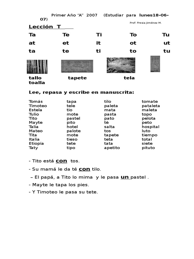 Lección T | PDF