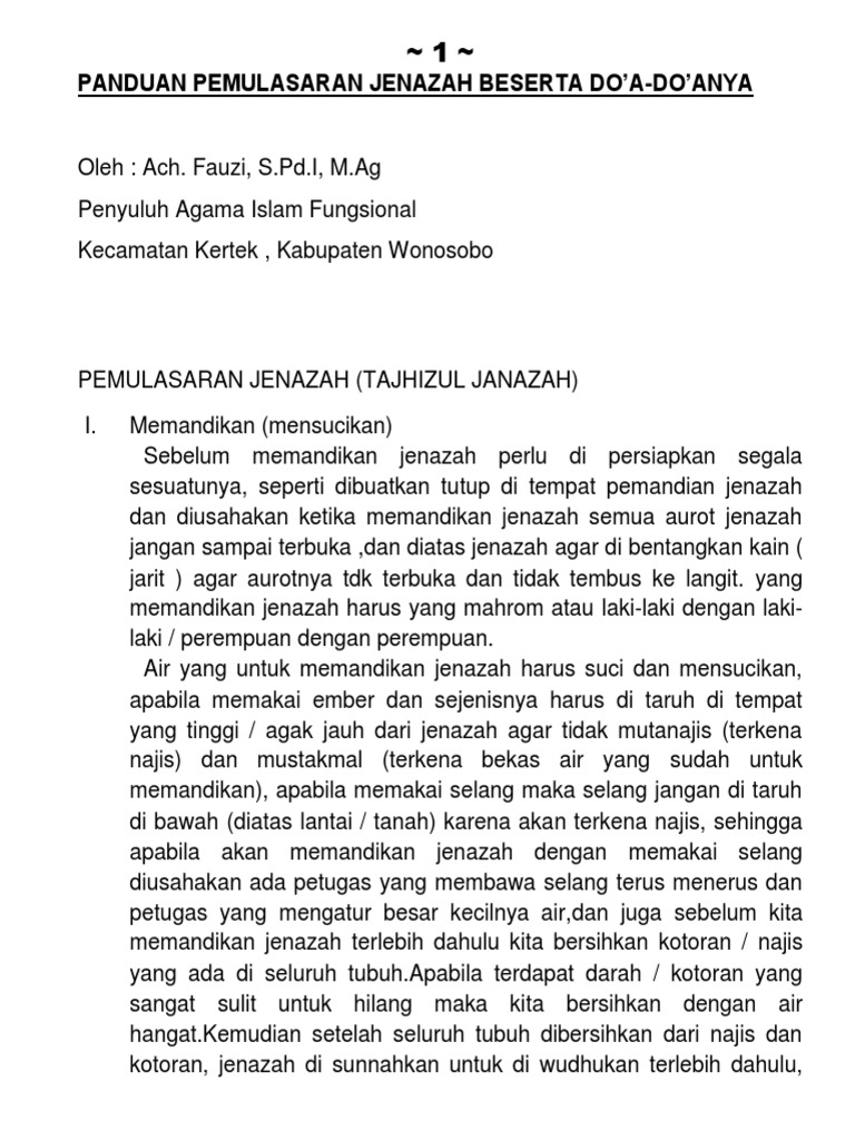 Buku Tata Cara Sholat Mayyit | PDF