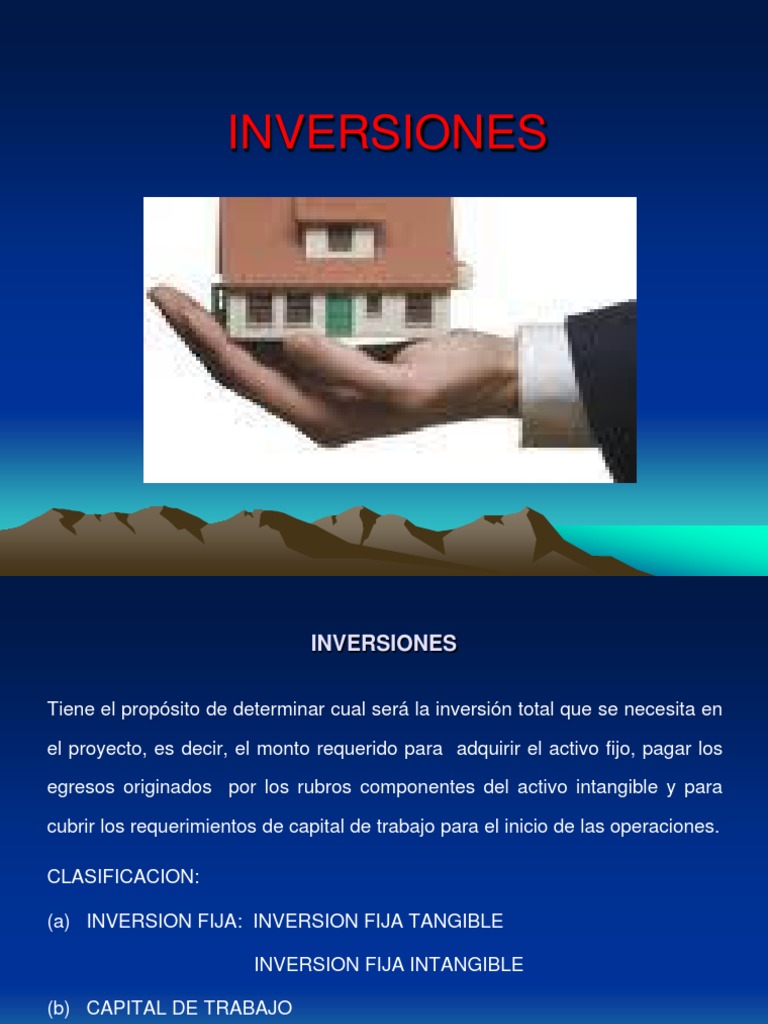 Inversiones | Inversiones | Capital (economía)