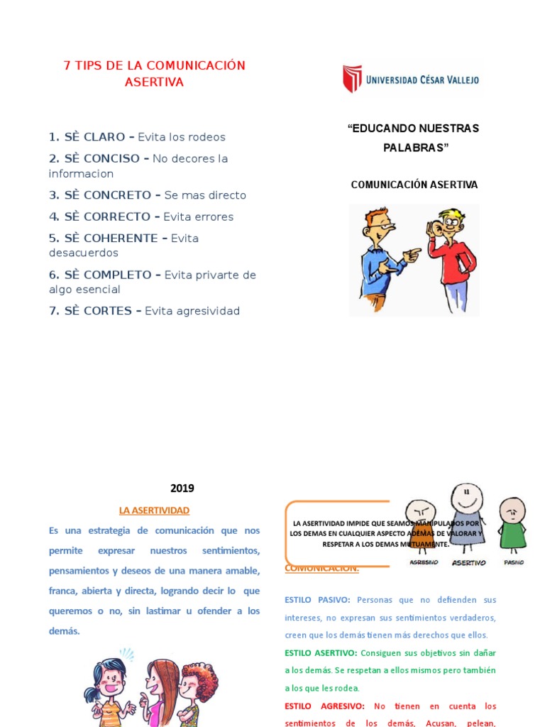 Diptico Comunicacion Asertiva | PDF