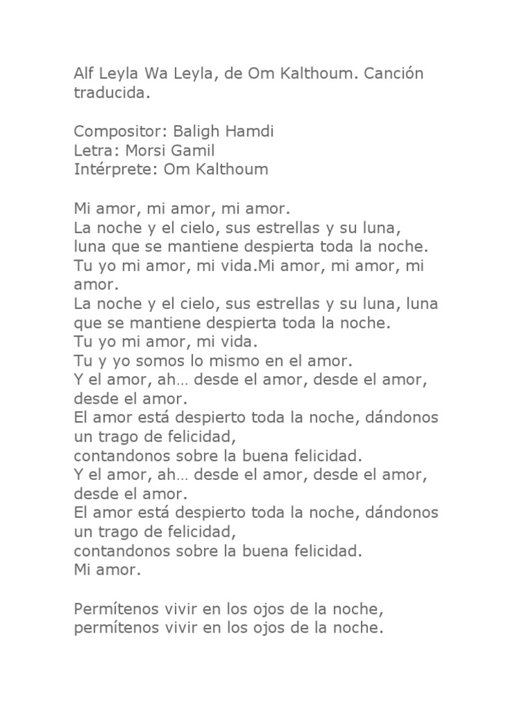 Alf Leyla Wa Leyla | PDF | Sueño | Amor
