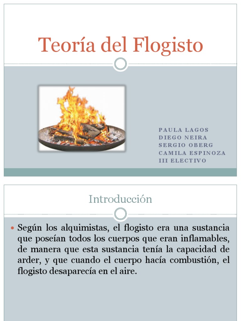 Teoría Del Flogistooo | PDF | Combustión | Oxígeno